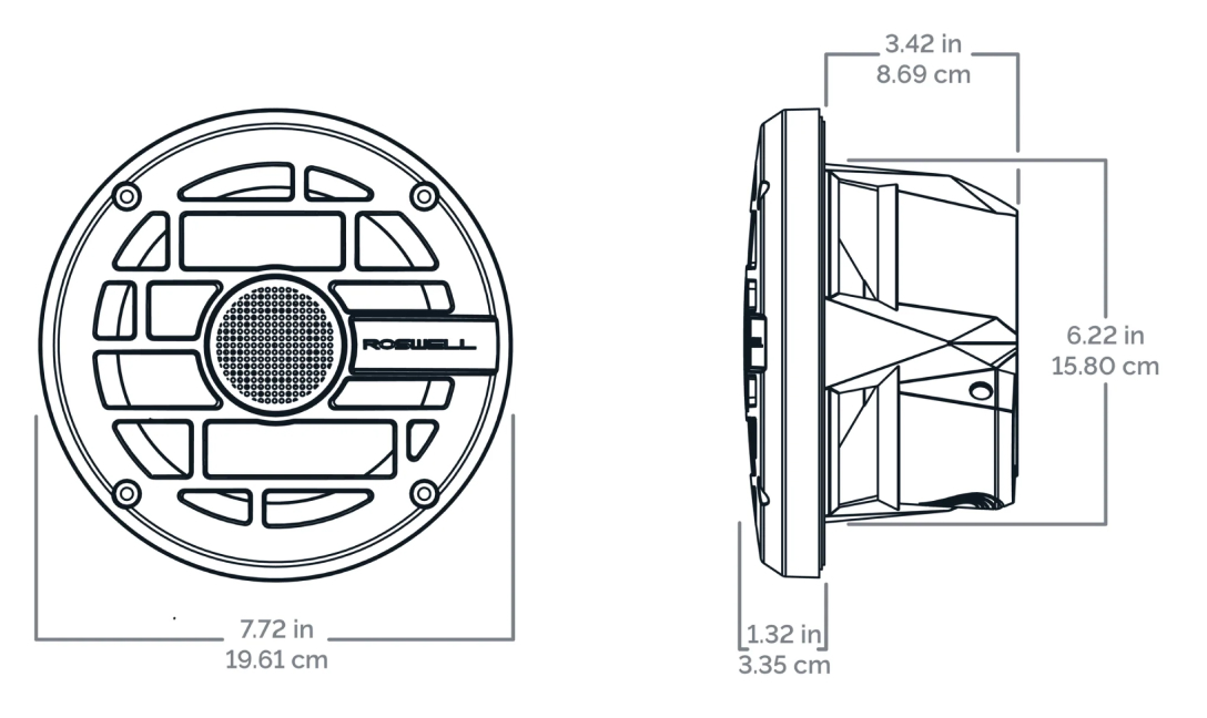 Roswell 6.5” Marine Speaker | Roswell Marine Speakers - Roswell Marine ...
